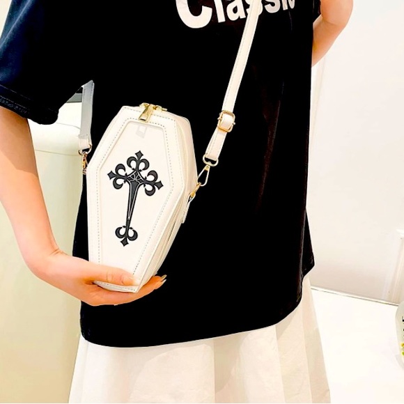 Bags | Coffin Purse Handbag Goth Punk Emo Vampire 85 X 3 X 2 Vegan ...